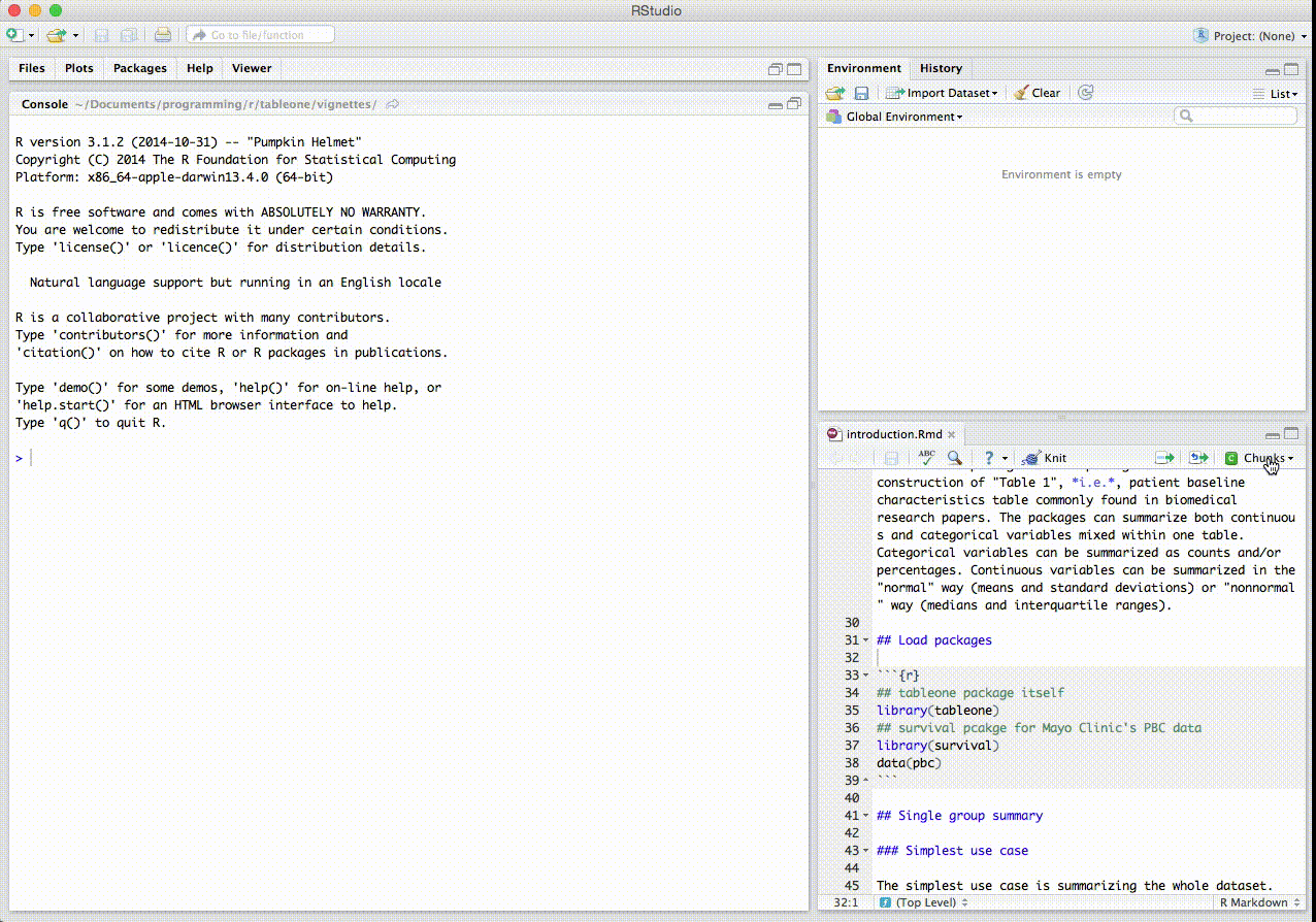 tableone | R package to create “Table 1”, description of baseline characteristics with or ...